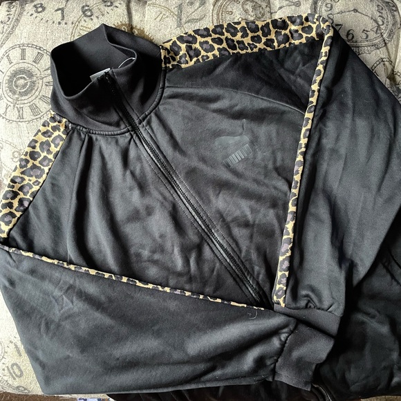 Puma | Jackets & Coats | Puma Cheetah Print Zip Up Track Jacket | Poshmark